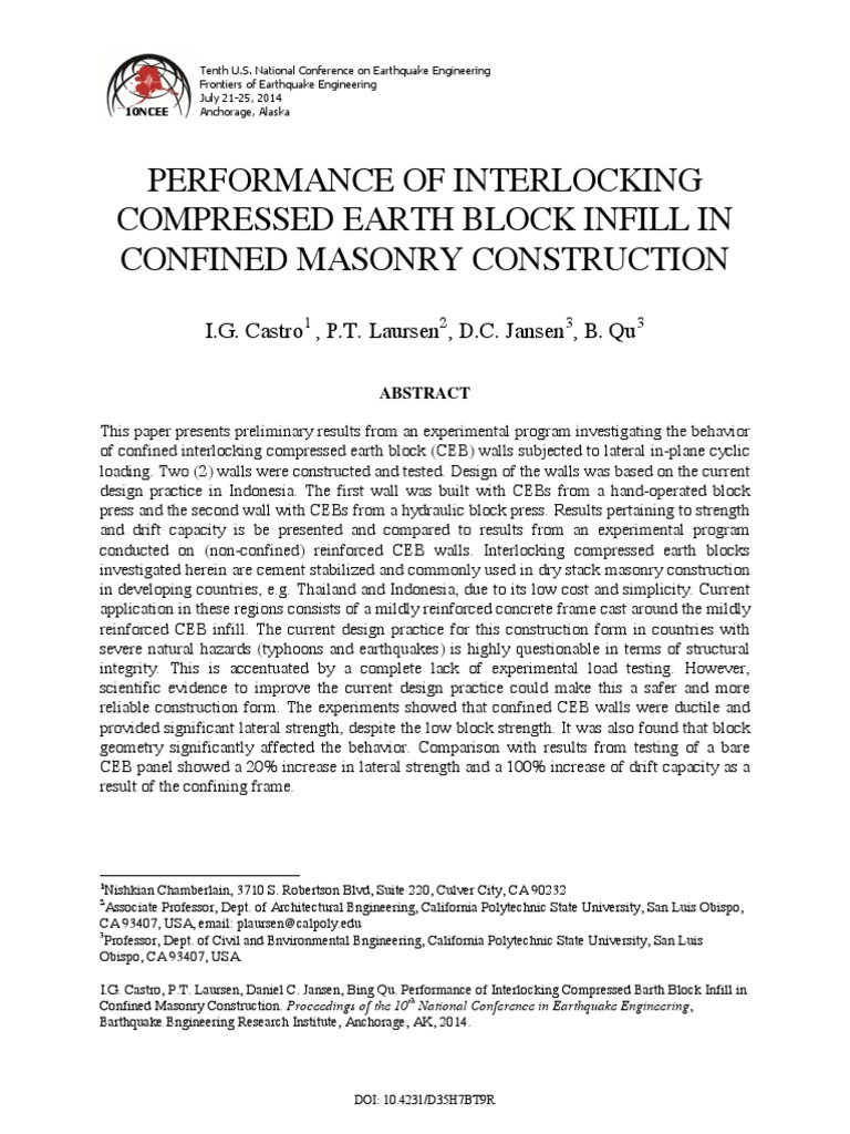 Interlocking Brick | PDF | Fracture | Earthquake Engineering