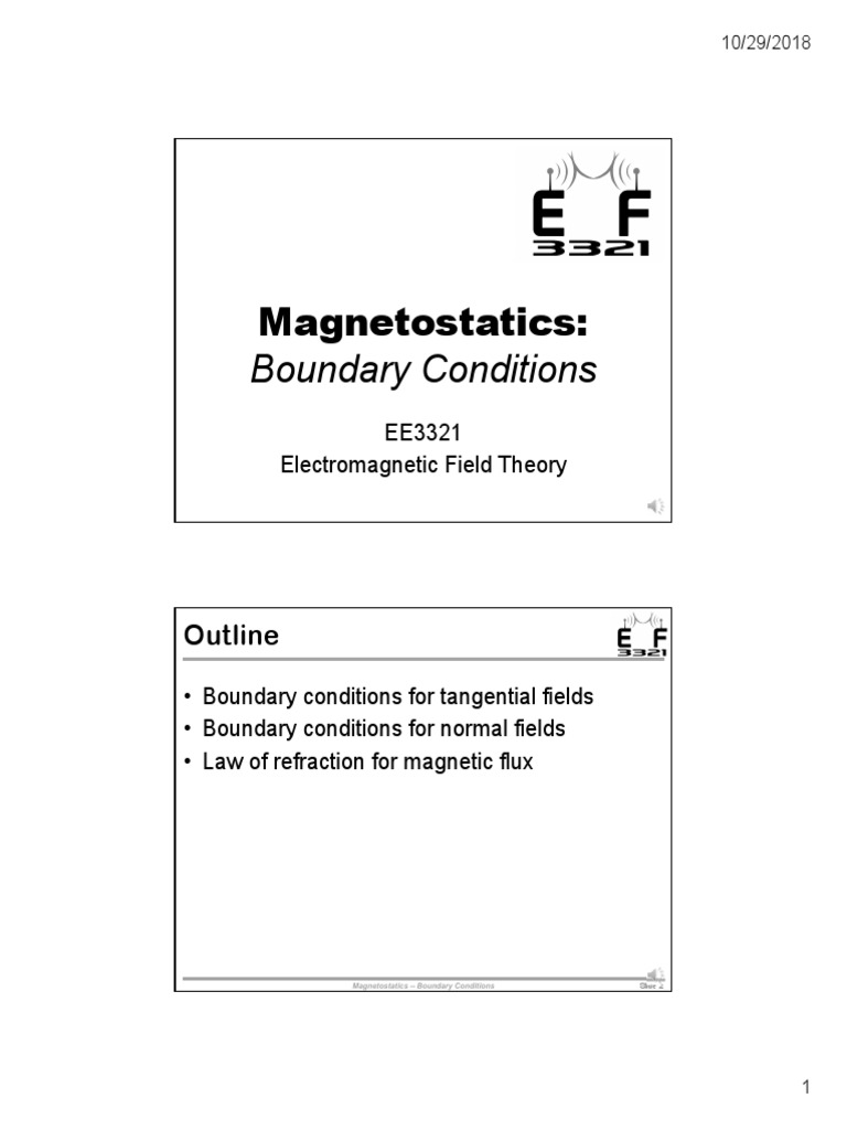 Magnetostatic Boundary Conditions | PDF | Electromagnetic Field | Magnetic Field