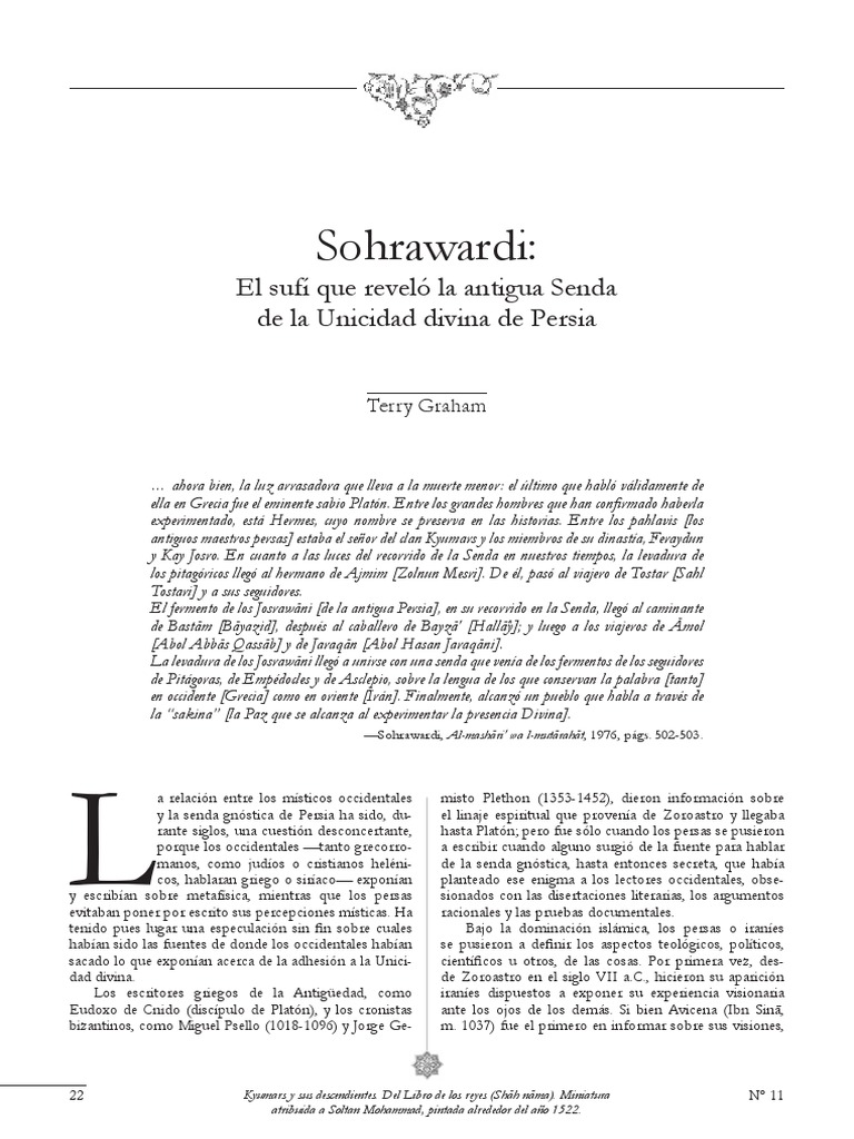 Sohrawardi y el misticismo islámico | PDF | El sufismo | Misticismo