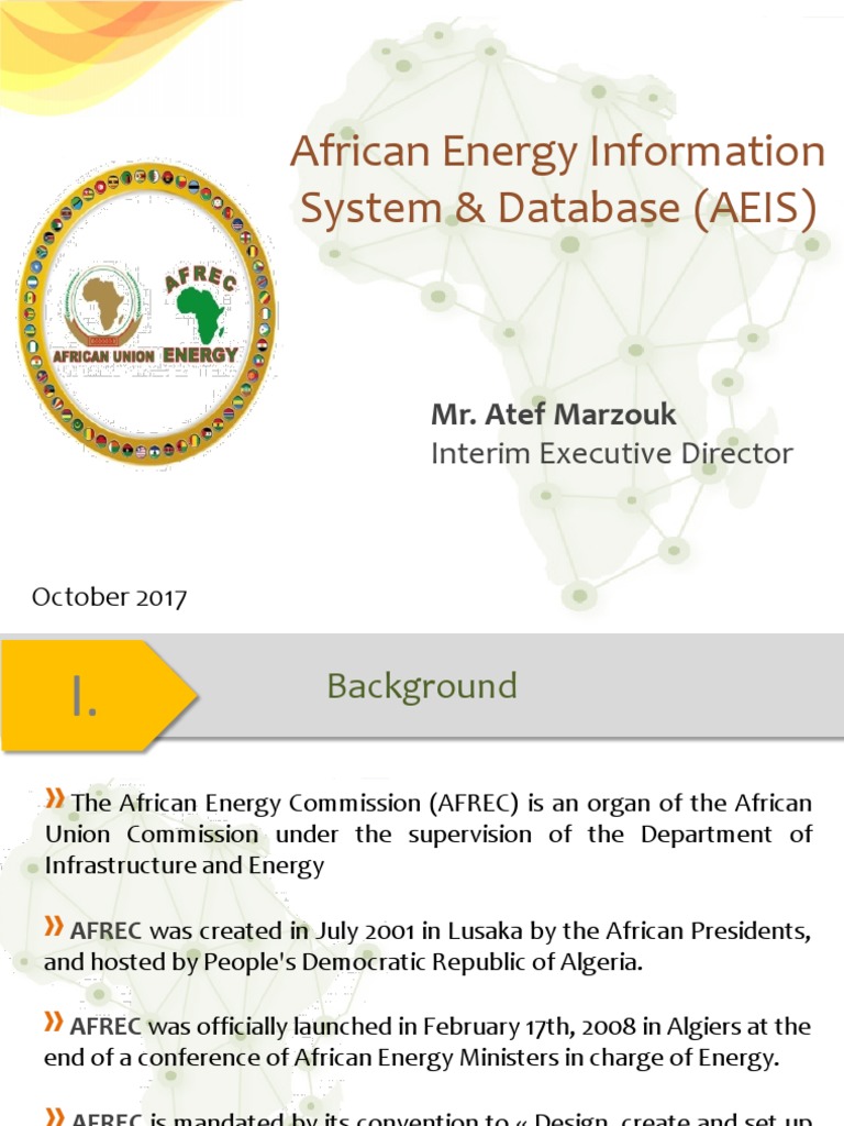 African Energy Information System & Database (AEIS) : Mr. Atef Marzouk ...