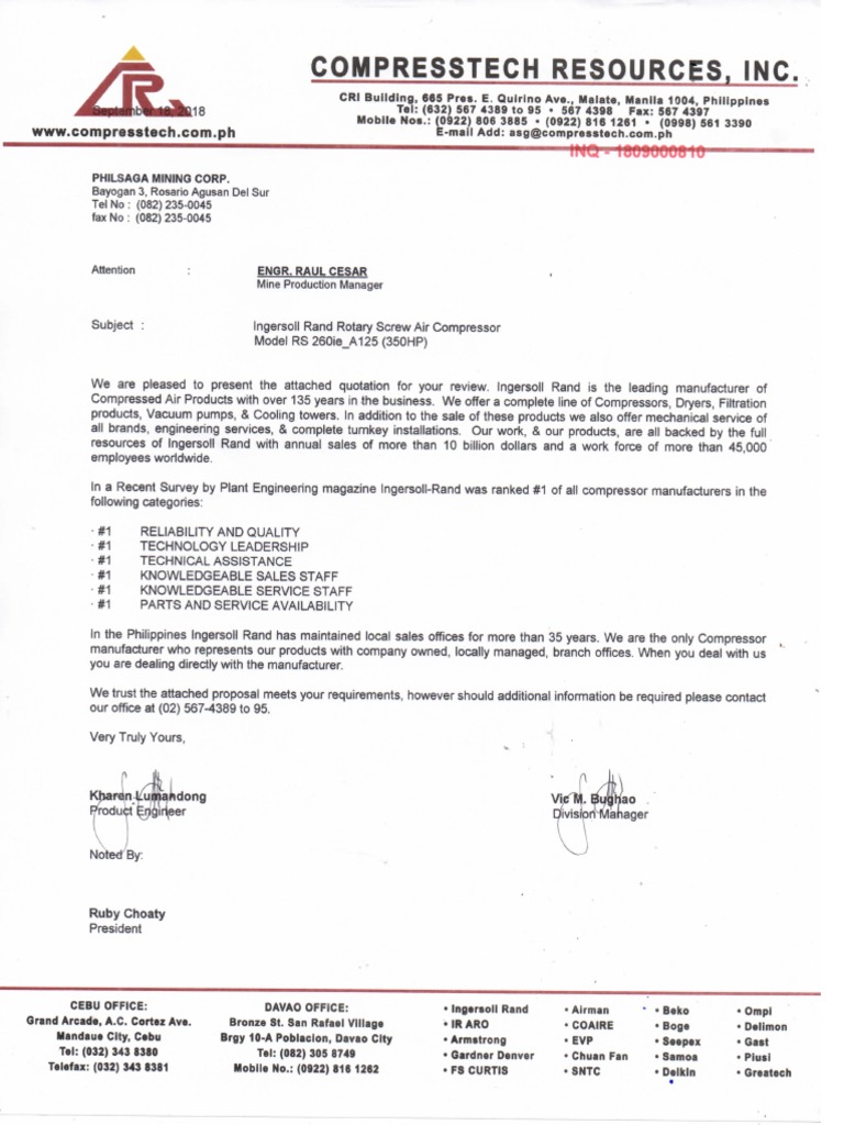 Compresstech - Air Compressor | PDF