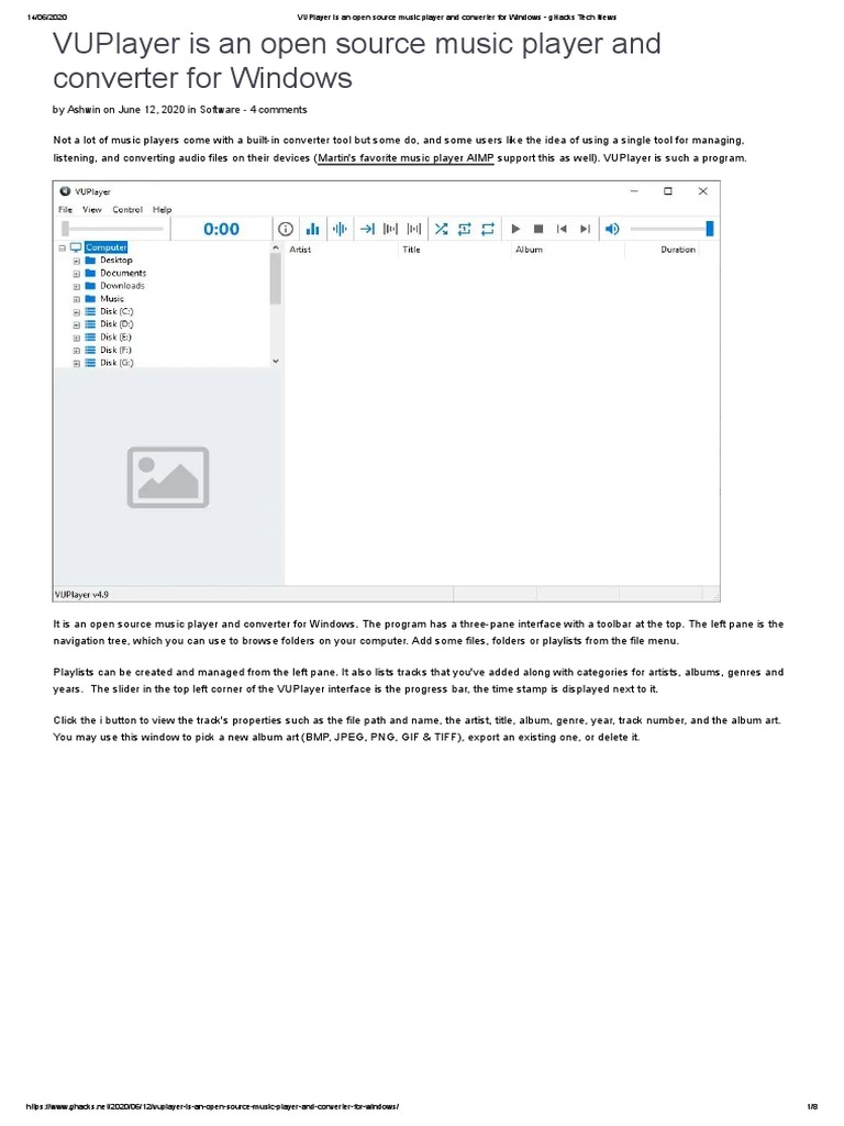 VUPlayer Is An Open Source Music Player and Converter For Windows ...