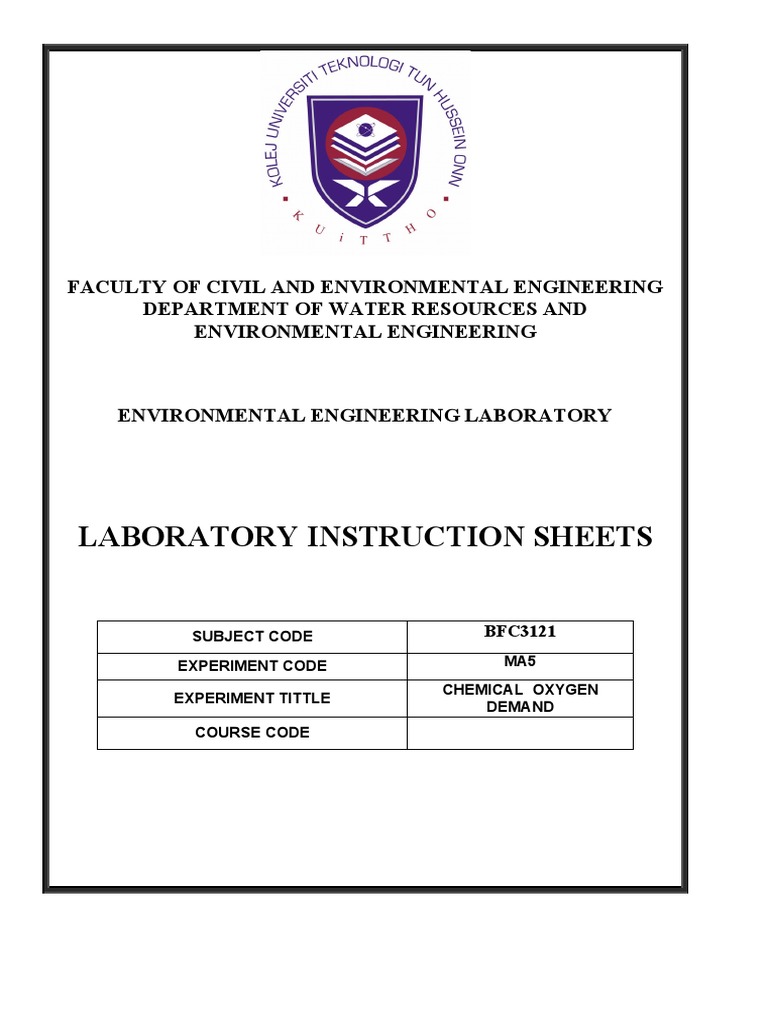 Cod Lab Sheet | PDF | Physical Sciences | Chemical Substances