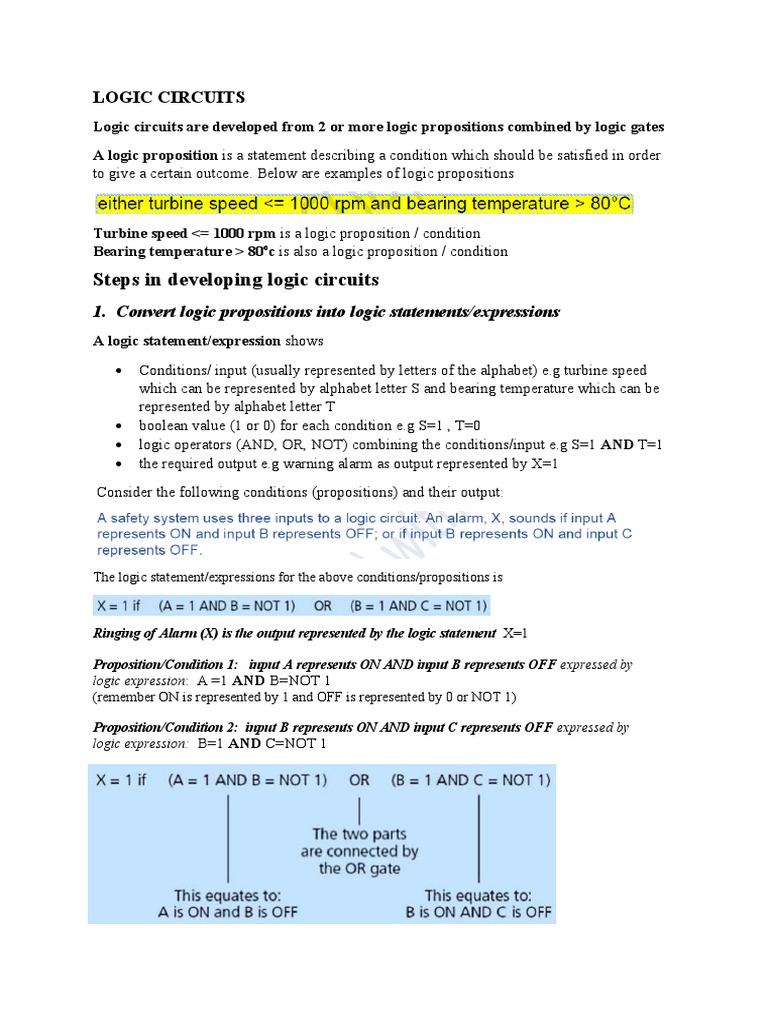 Steps in Developing Logic Circuits | PDF | Logic Gate | Boolean Algebra