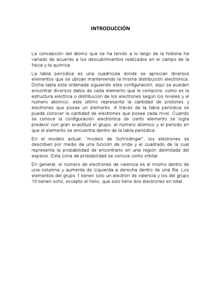 Introducción a la Tabla Periódica | PDF | Elementos químicos | Tabla ...