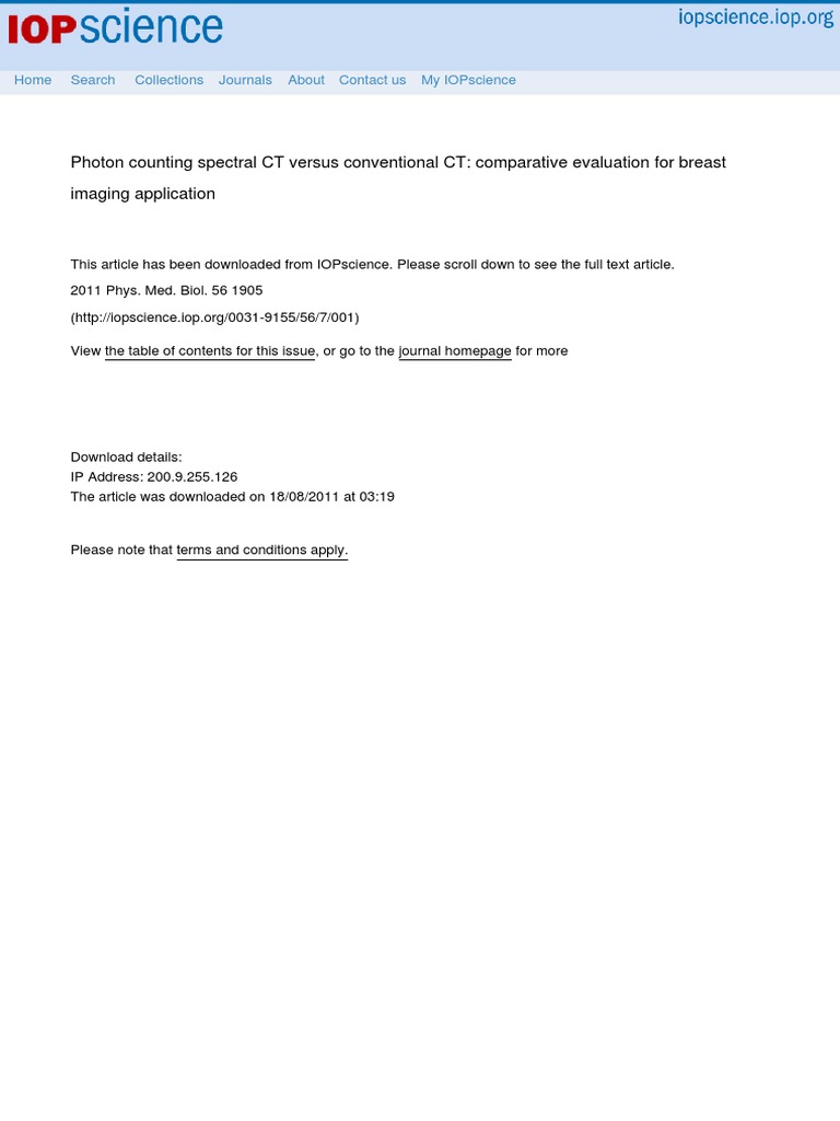 Photon Counting Spectral CT Versus Conventional CT: Comparative ...