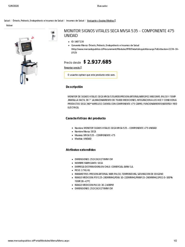 Monitor Seca Mvsa 535 Mas Componente 475 | PDF | Science | Ciencia y ...