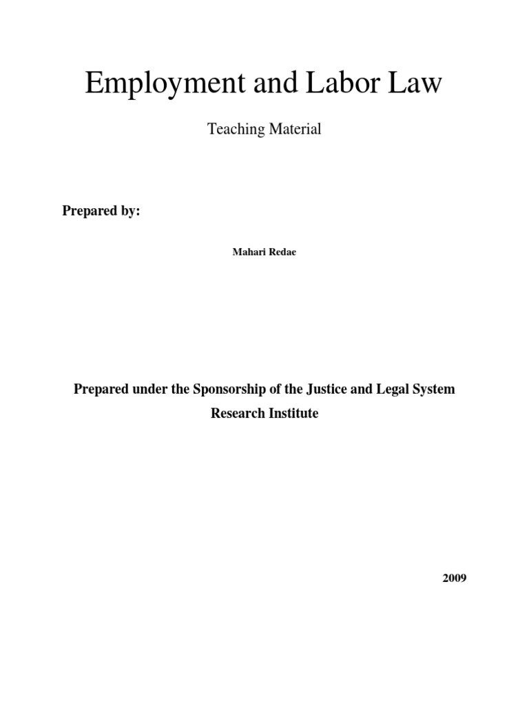 Employement and Labour Law PDF | PDF | International Labour ...