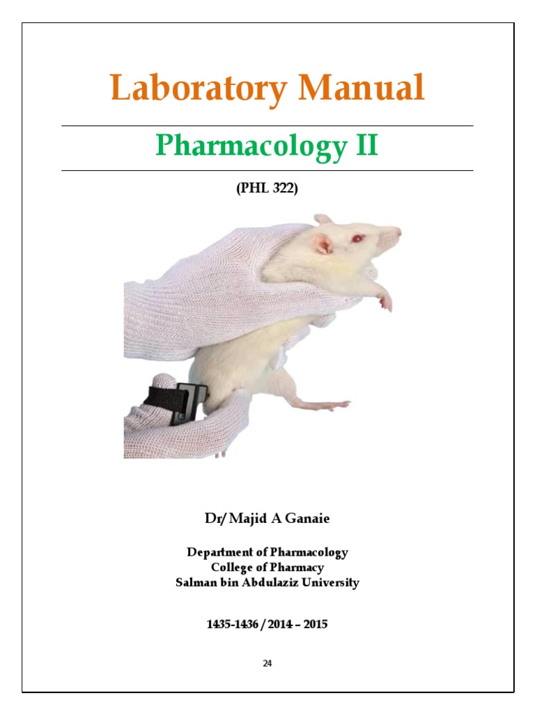 pharmacology-II Practical Manual | PDF | Chemical Synapse | Neuron
