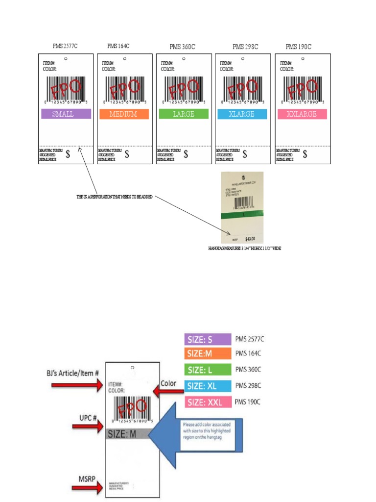 Upc Artwork Hangtag - Pants | PDF