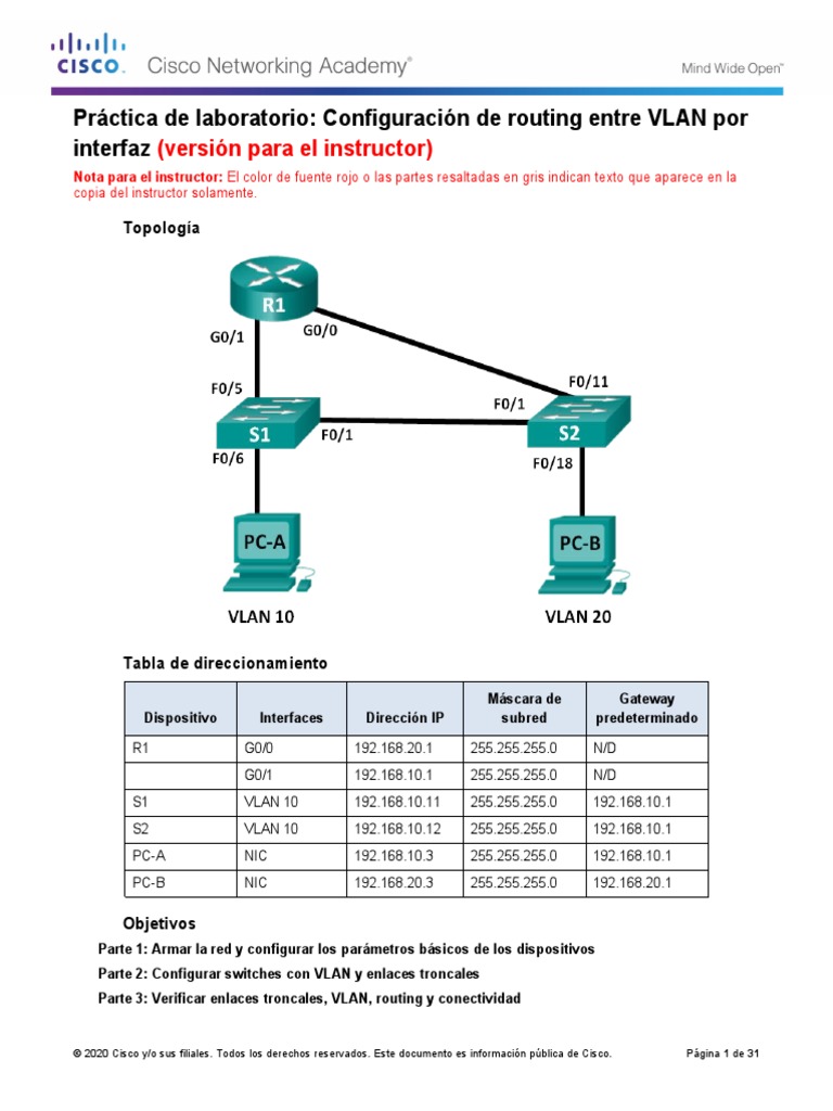 6.3.2.4 Lab - Configuring Per-Interface Inter-VLAN Routing - ILM - 1 ...