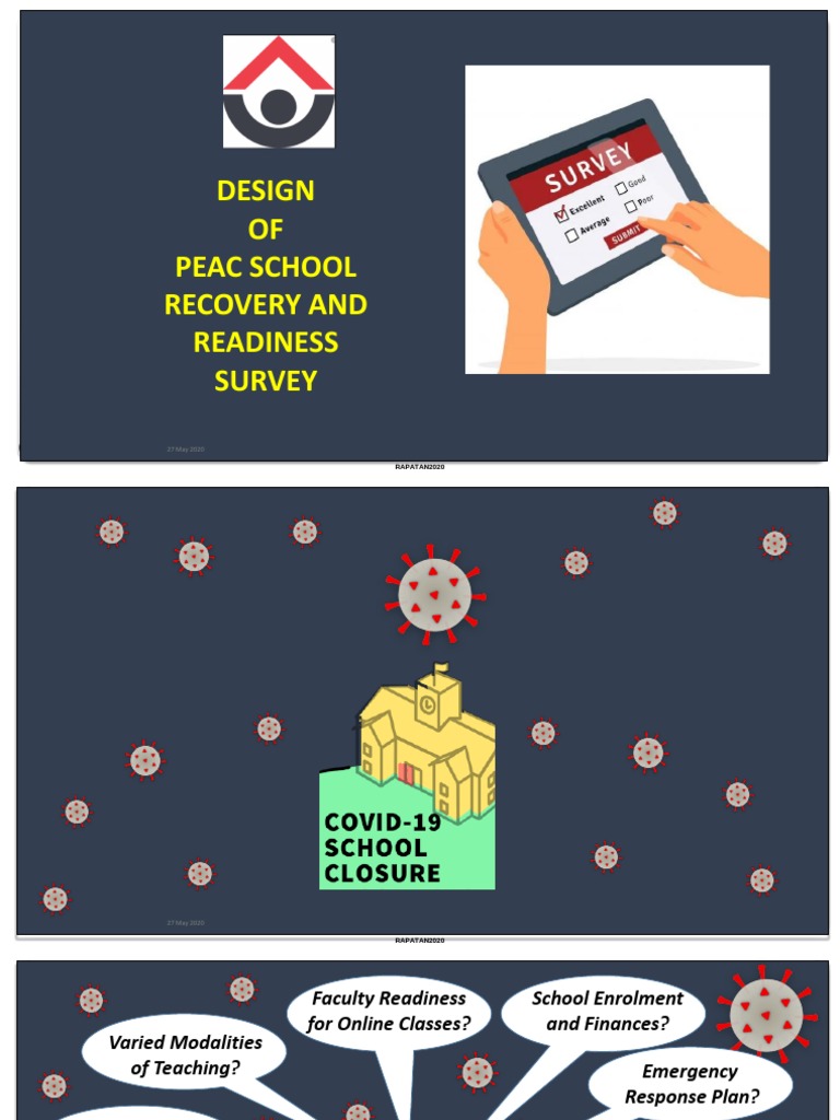 PEAC School Recovery and Readiness Survey | PDF | Teachers | Curriculum