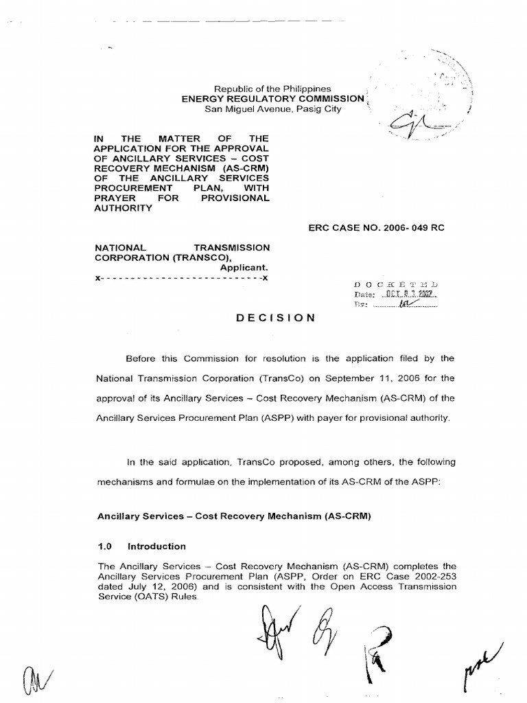 Decision+ERC+Case+No.+2006-049+RC 1 PDF | PDF