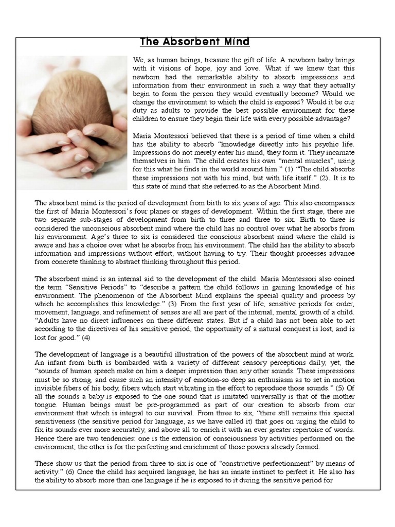 The Absorbent Mind The Absorbent Mind The Absorbent Mind The Absorbent ...