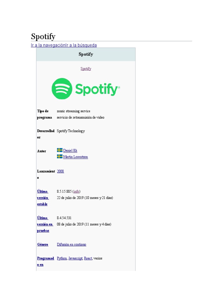 Info Libre - Spot | PDF | Spotify | Informática