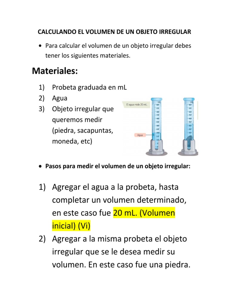 Volumen de Irregulares - Cuarto Básico | PDF