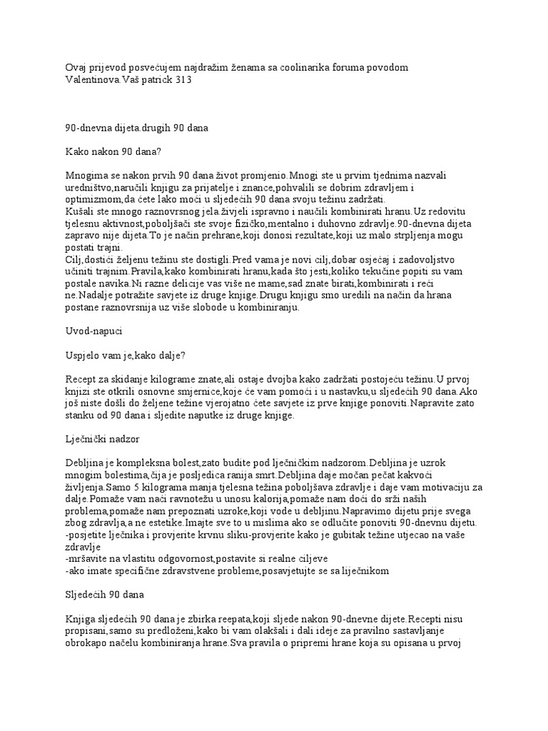 UN Dijeta - 90 Dana 2 Deo | PDF