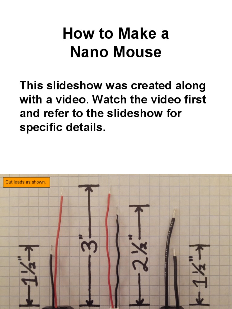 Build Your Own Nano Mouse Guide | PDF | Electrical Connector | Power Supply