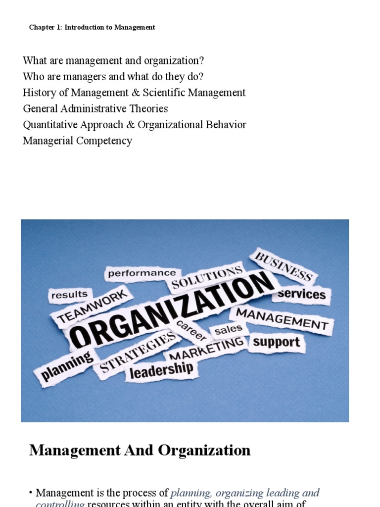 Chapter 1 Introduction To Management | PDF | Business | Economies