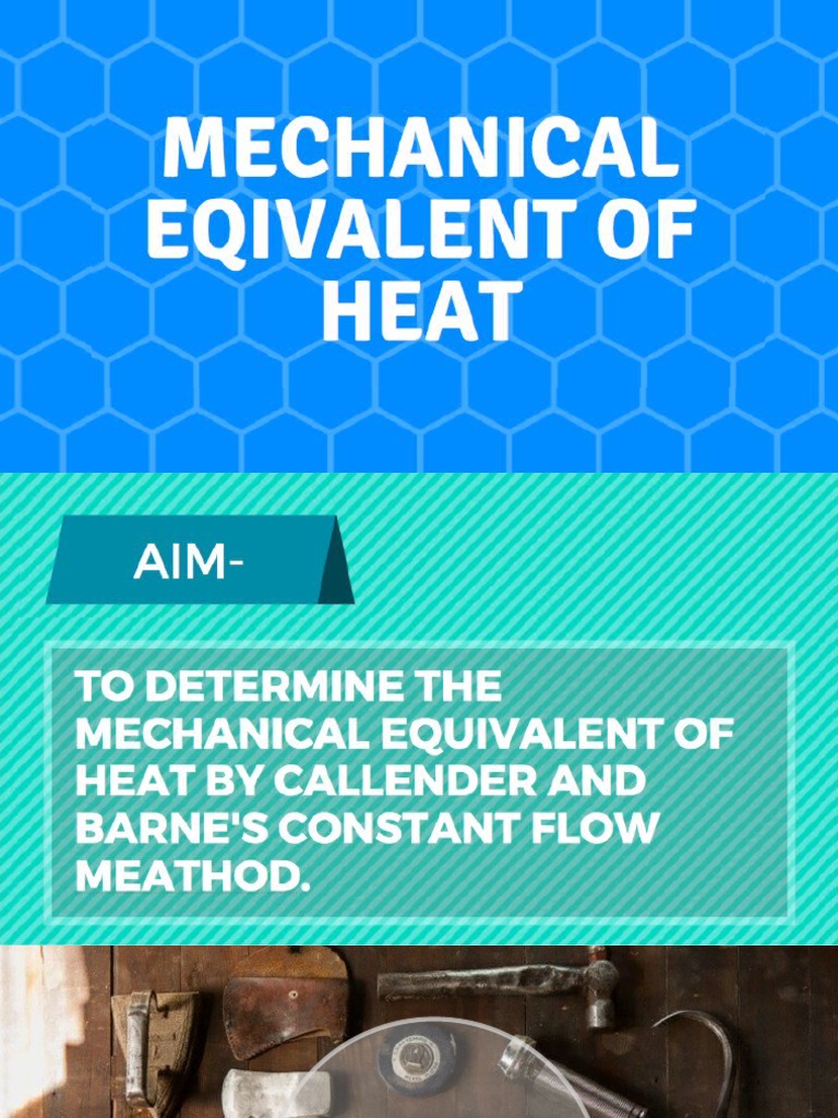 Mechanical Equivalent of Heat | PDF