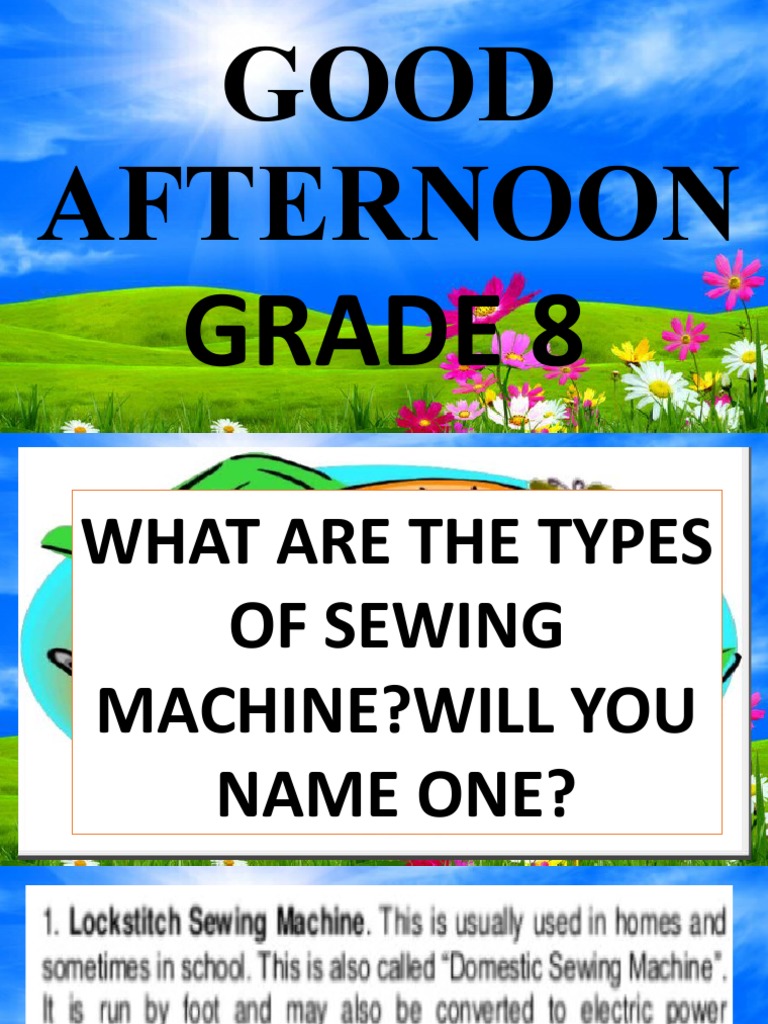 Good Afternoon Grade 8 | PDF | Textiles | Sewing