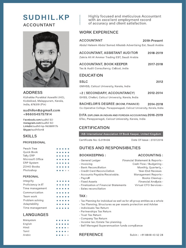 Sudhil - KP CV | PDF