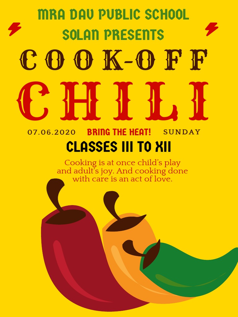 MRA DAV Public School Solan Cook-Off - Bring the Heat | PDF