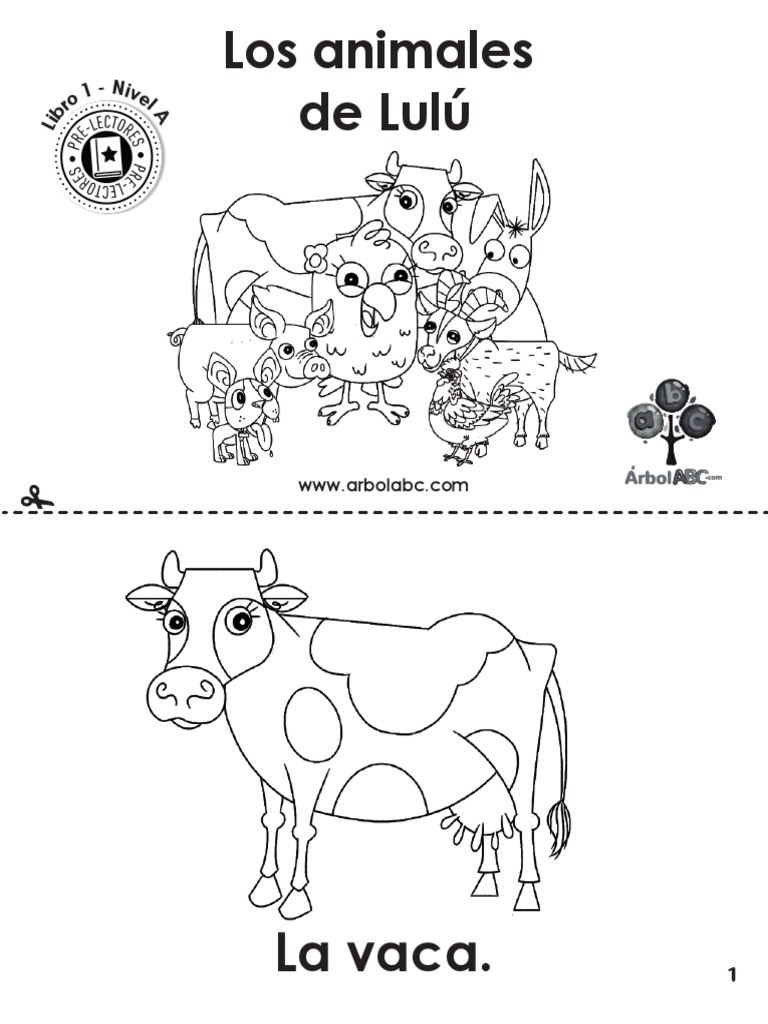 Animales de Lulú - Colorear | PDF