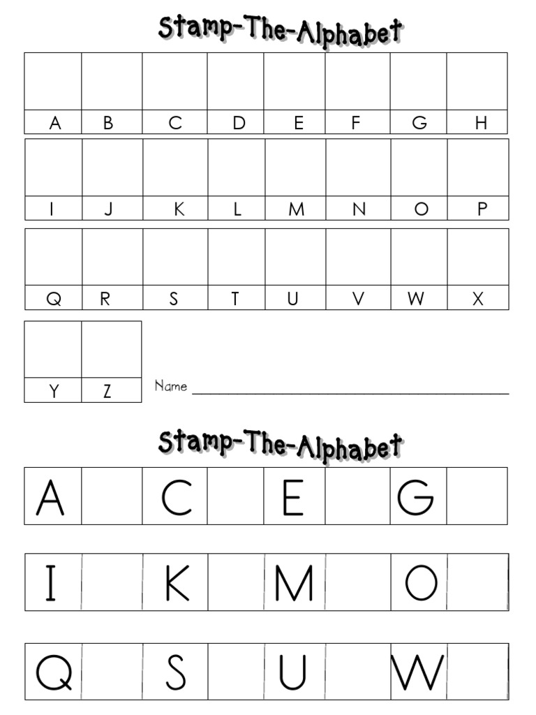Stamp The Alphabet Sheets | PDF