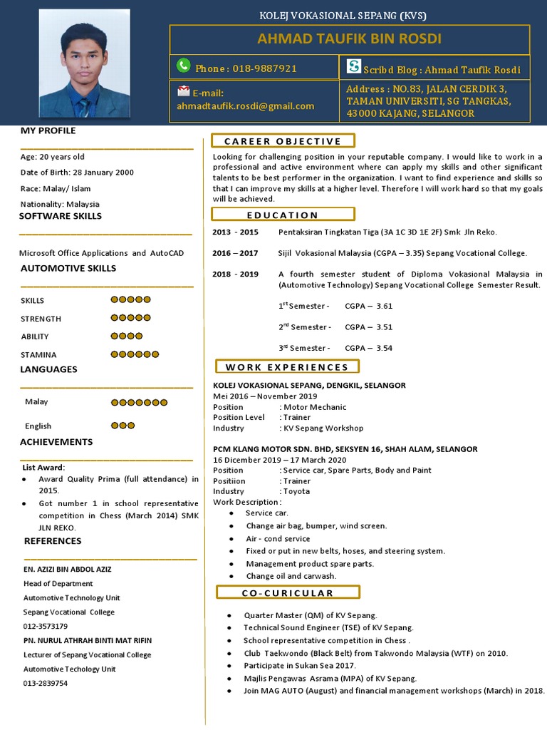 Resume TAUFIK | Download Free PDF | Business