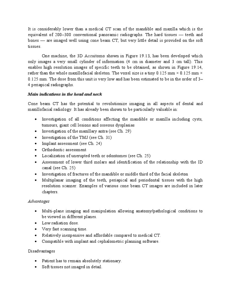 Main Indications in The Head and Neck: Advantages | PDF | Ct Scan ...