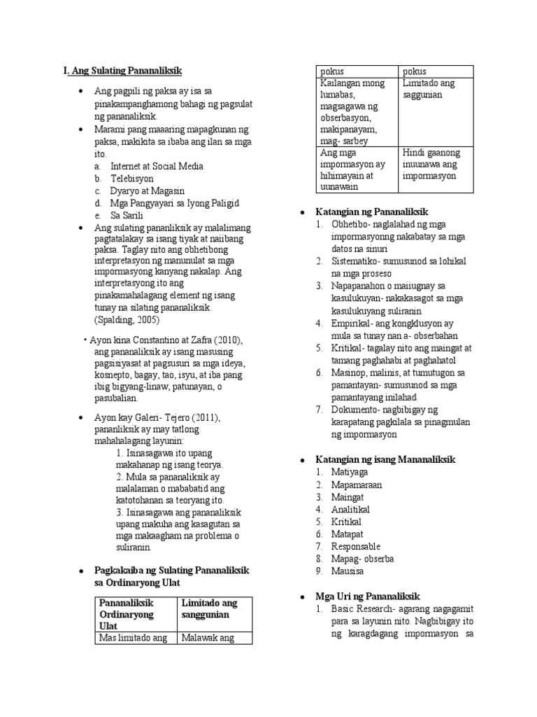 Filipino Reviewer | PDF