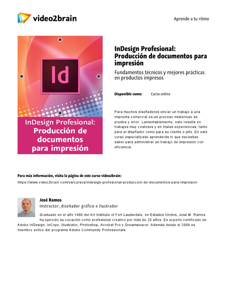 Indesign Profesional Produccion de Documentos para Impresion | PDF