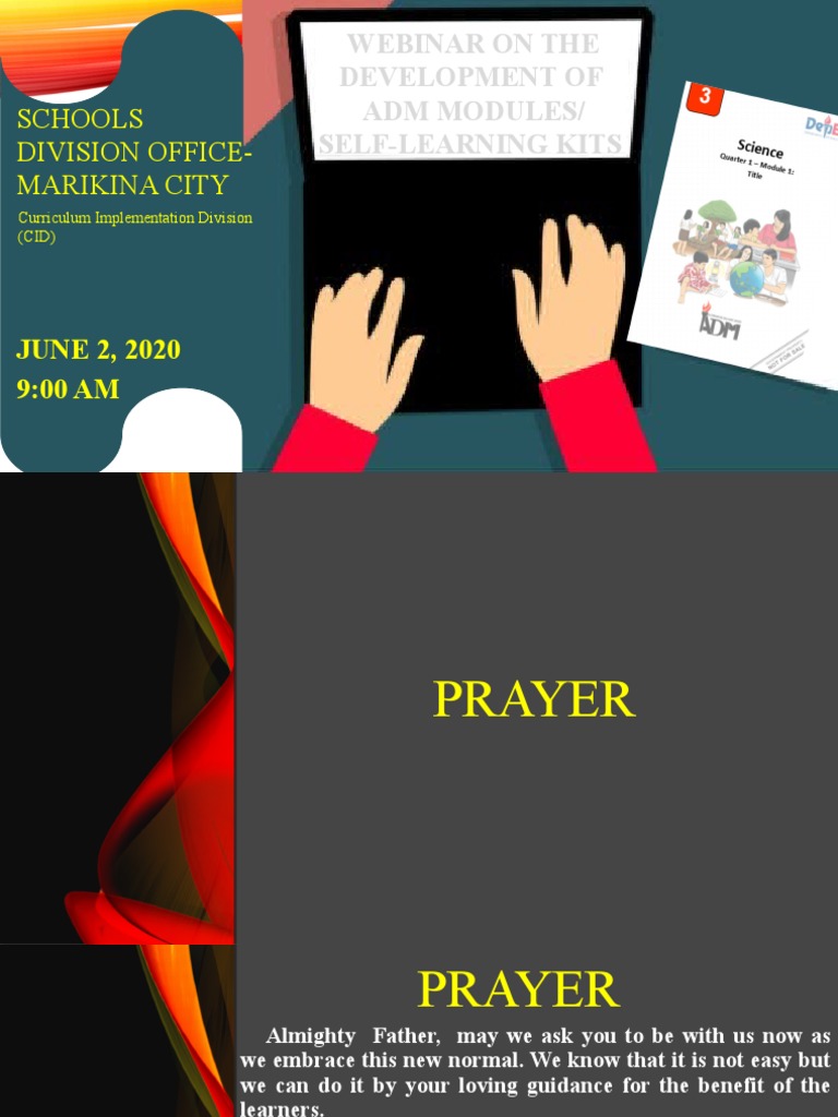 Webinar On The Development of Adm Modules/ Self-Learning Kits | PDF ...