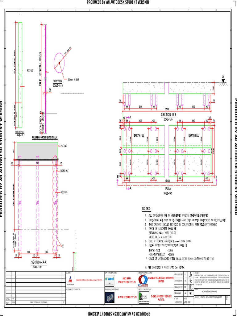 Micropile Drawing - Final | PDF | Autodesk | Computer Aided Design