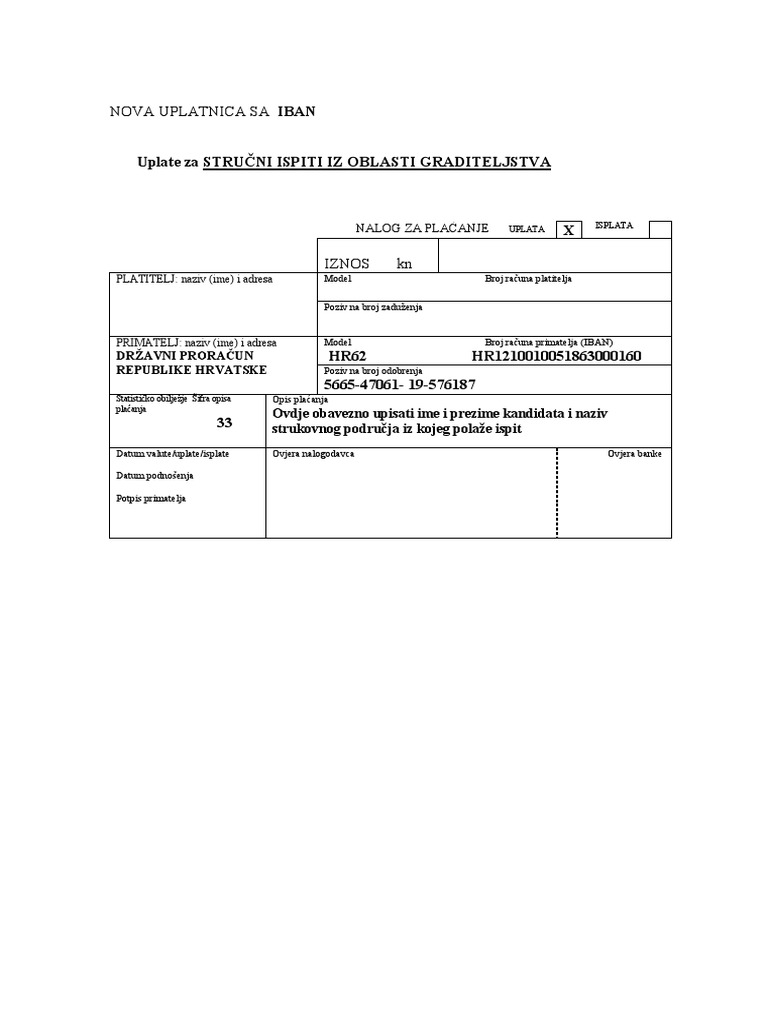 Uplatnica SI PDF | PDF