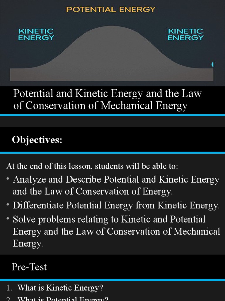 Kinetic Energy and The Law of Conservation of | PDF | Potential Energy ...