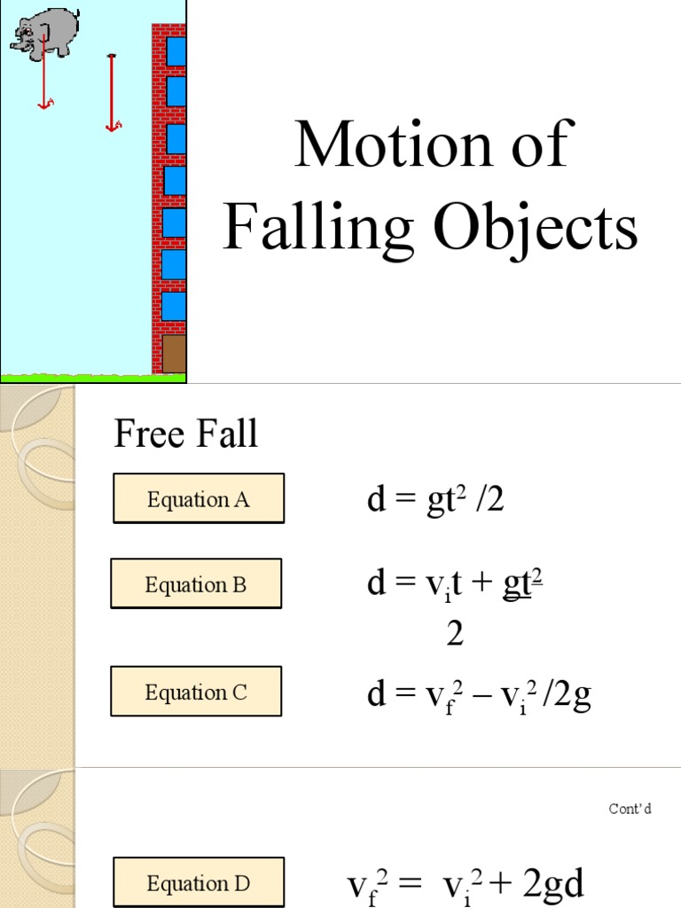 Motion of Falling Objects | PDF