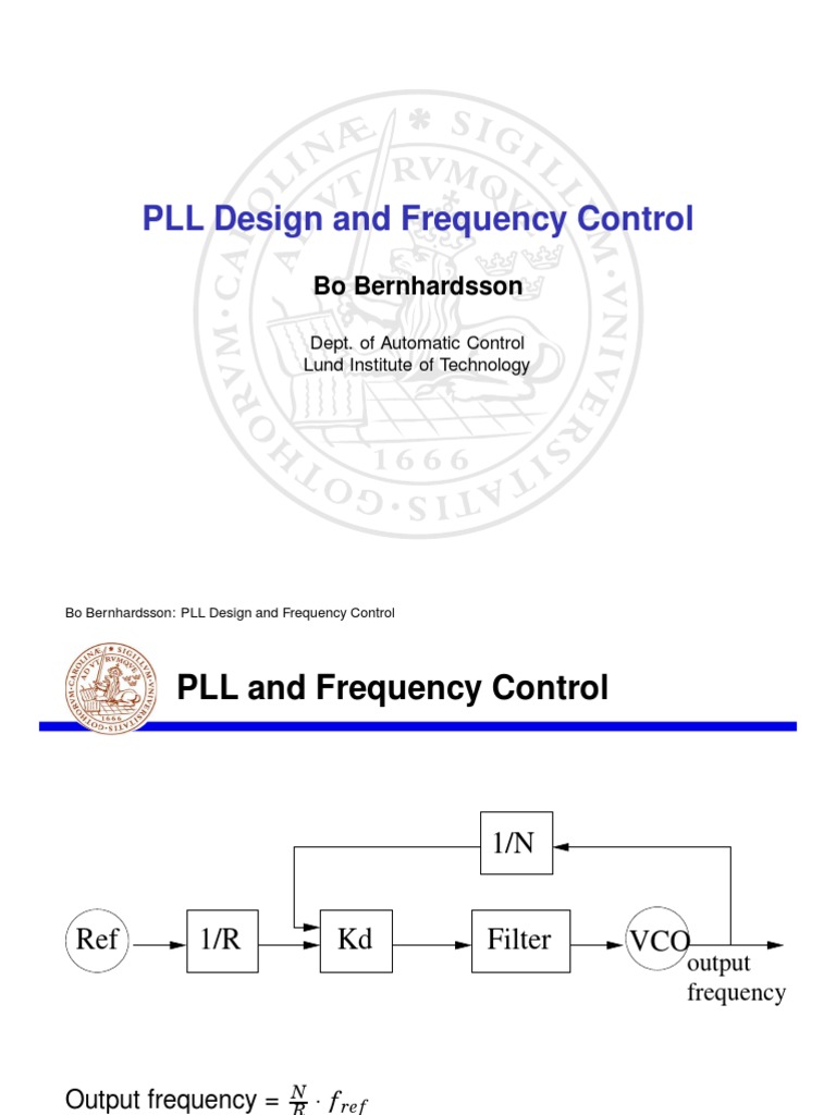 PLL Design and Frequency Control Guide | PDF | Detector (Radio ...