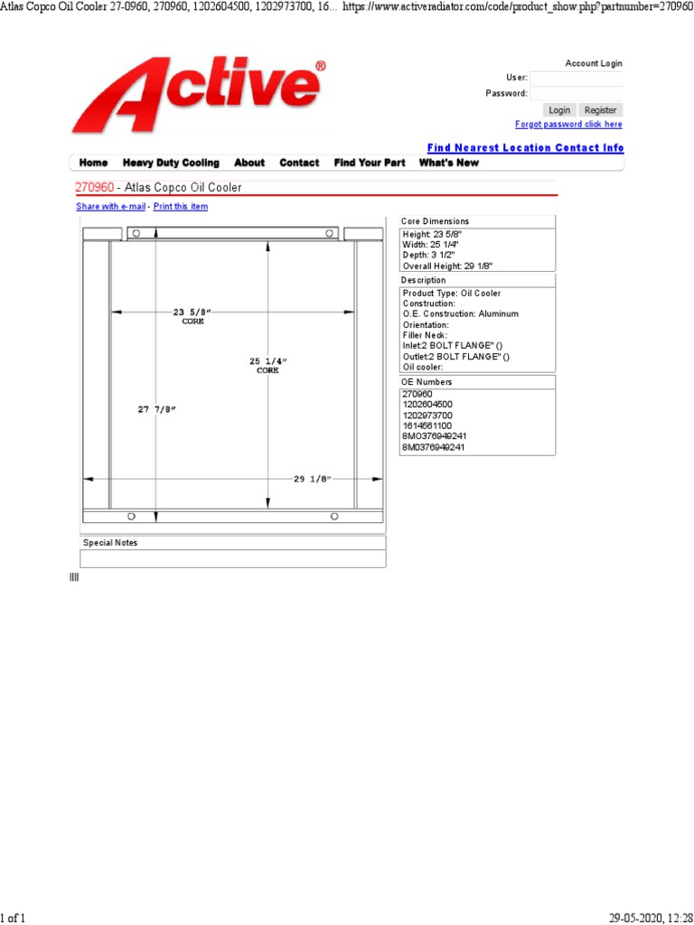 Drawing Air Cooled Oil Cooler | PDF | Mechanical Engineering ...