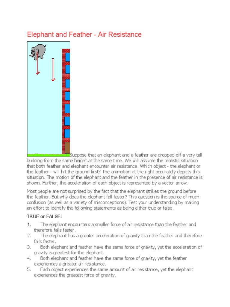 Elephant and Feather | PDF | Weight | Mass