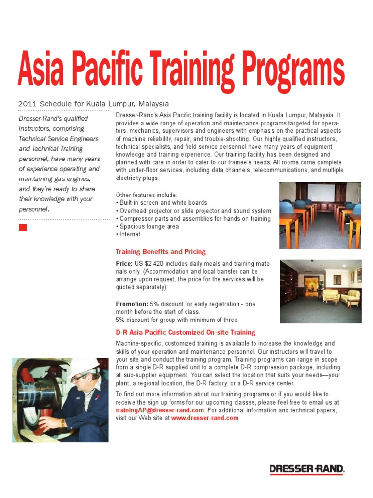 Asia Pacific Training Programs: 2011 Schedule For Kuala Lumpur ...