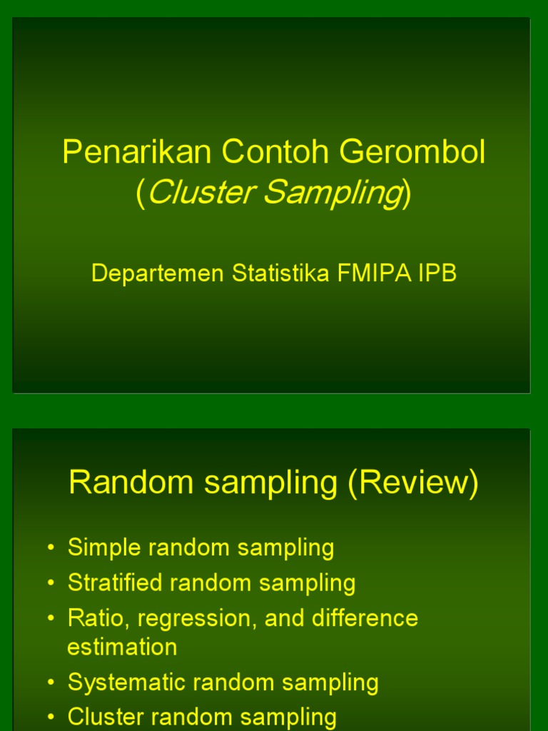 Cluster Sampling Edit UDS PDF | PDF