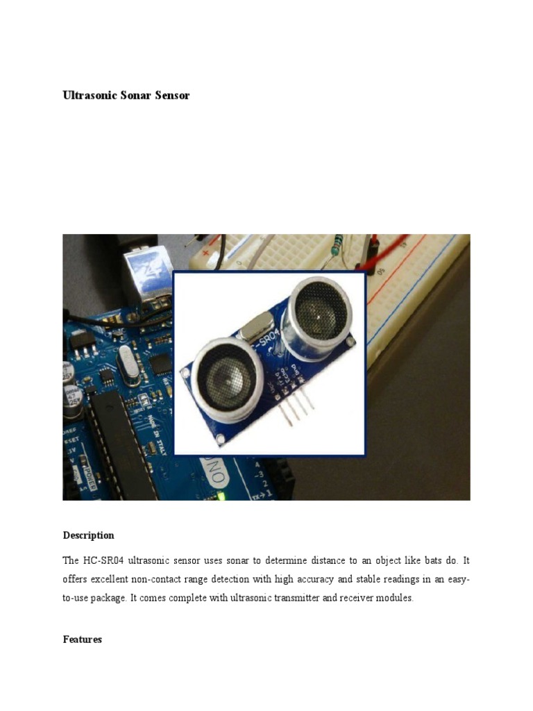 Ultrasonic Sonar Sensor | PDF | Science & Mathematics | Computers