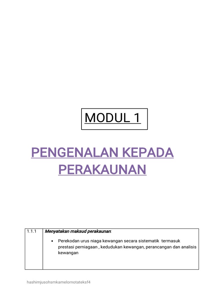 Nota Akaun (Baru) PDF | PDF