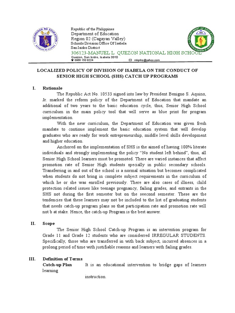 Catch-Up Plan 2019-2020 | PDF | Curriculum | Supply And Demand