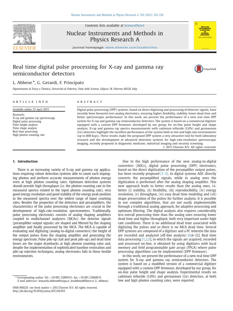 Digital Pulse Processing | PDF | Analog To Digital Converter | Gamma Ray