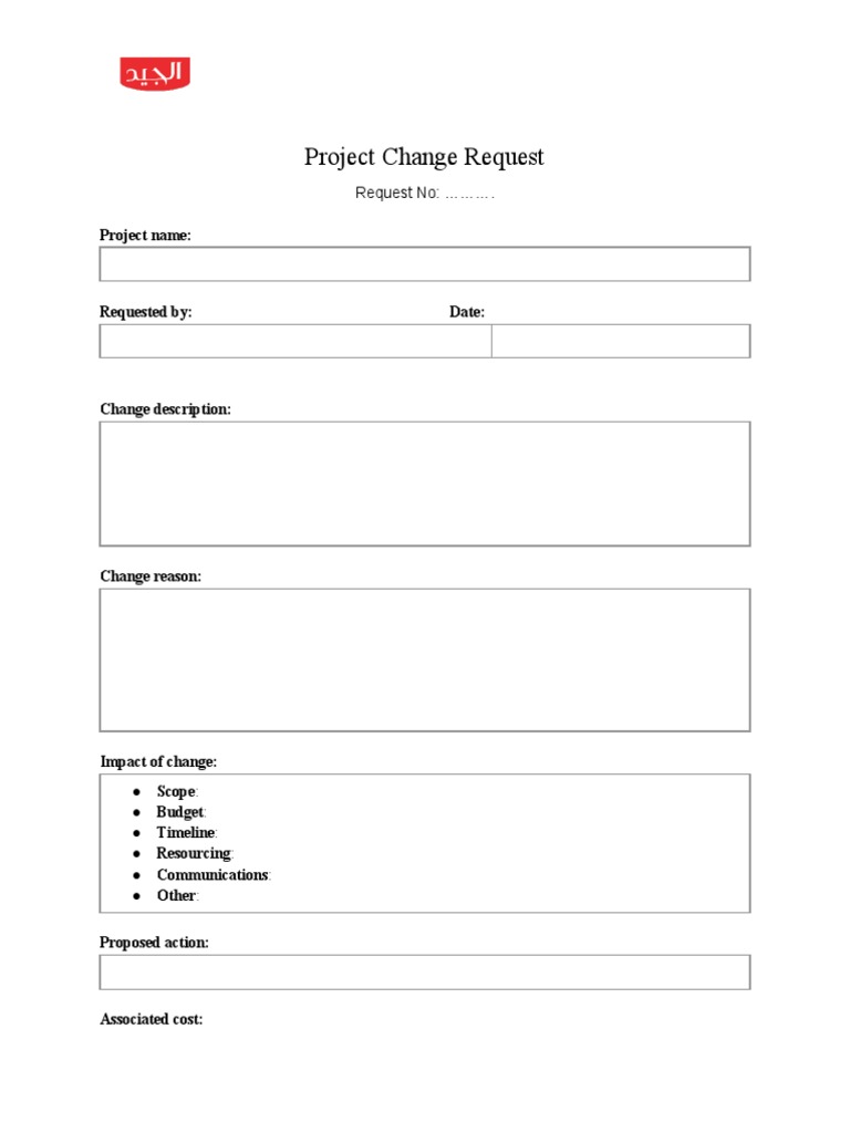 Project Change Order Request Form Template | PDF