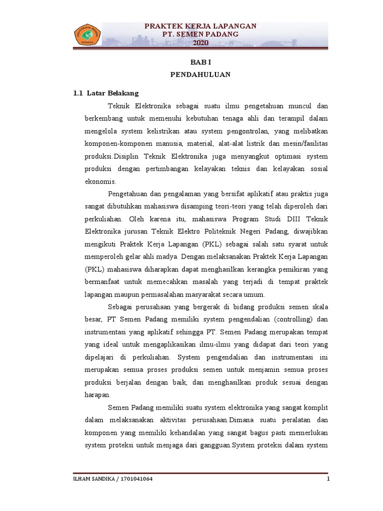 BAB 1 - 5 Lap PKL Ilham 3D EC | PDF