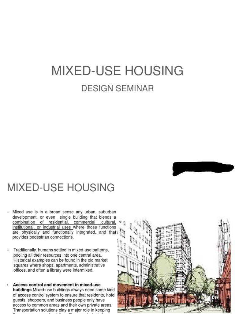 Mixed-Use Housing: Design Seminar | PDF | Mixed Use Development | Apartment